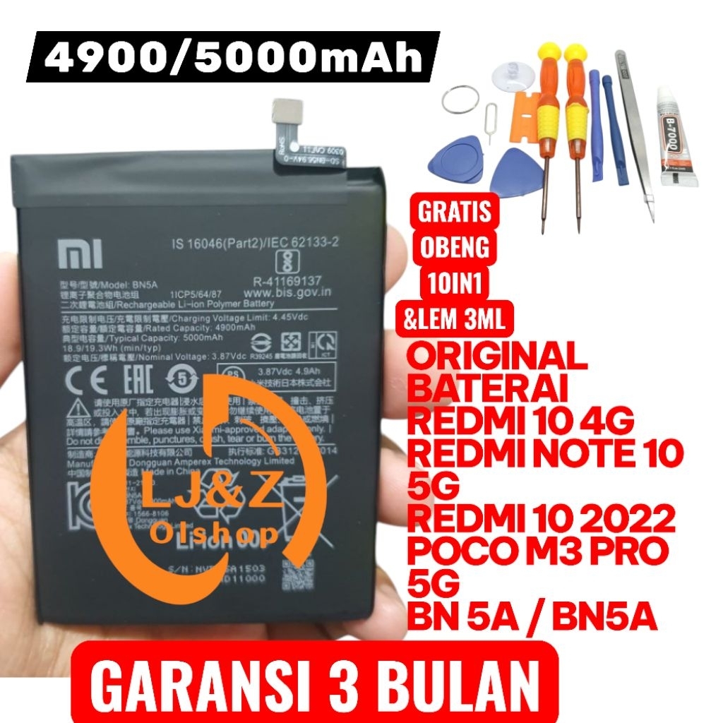 Jual GARANSI 3 BULAN Baterai Batre UNTUK Redmi 10 4G / Redmi 10 2022 ...