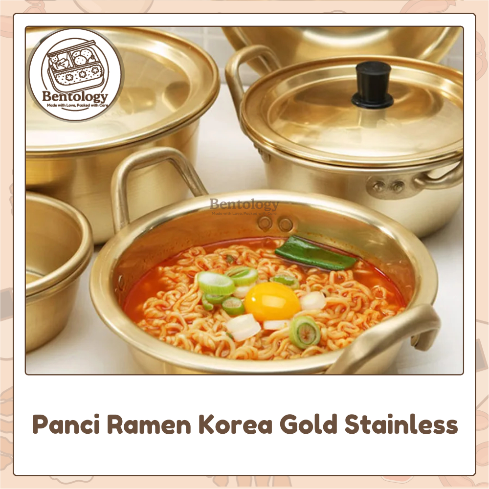 Jual Panci Masak Korean Ramen Noodle Soup Cocking Pot Stainless Gold 16 ...