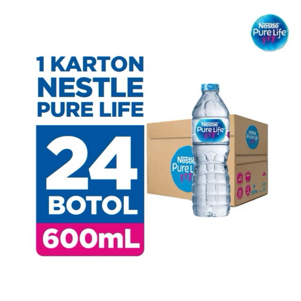 Jual NESTLE PURELIFE AIR MINERAL 600ML 1 DUS ISI 24 PCS | Shopee Indonesia
