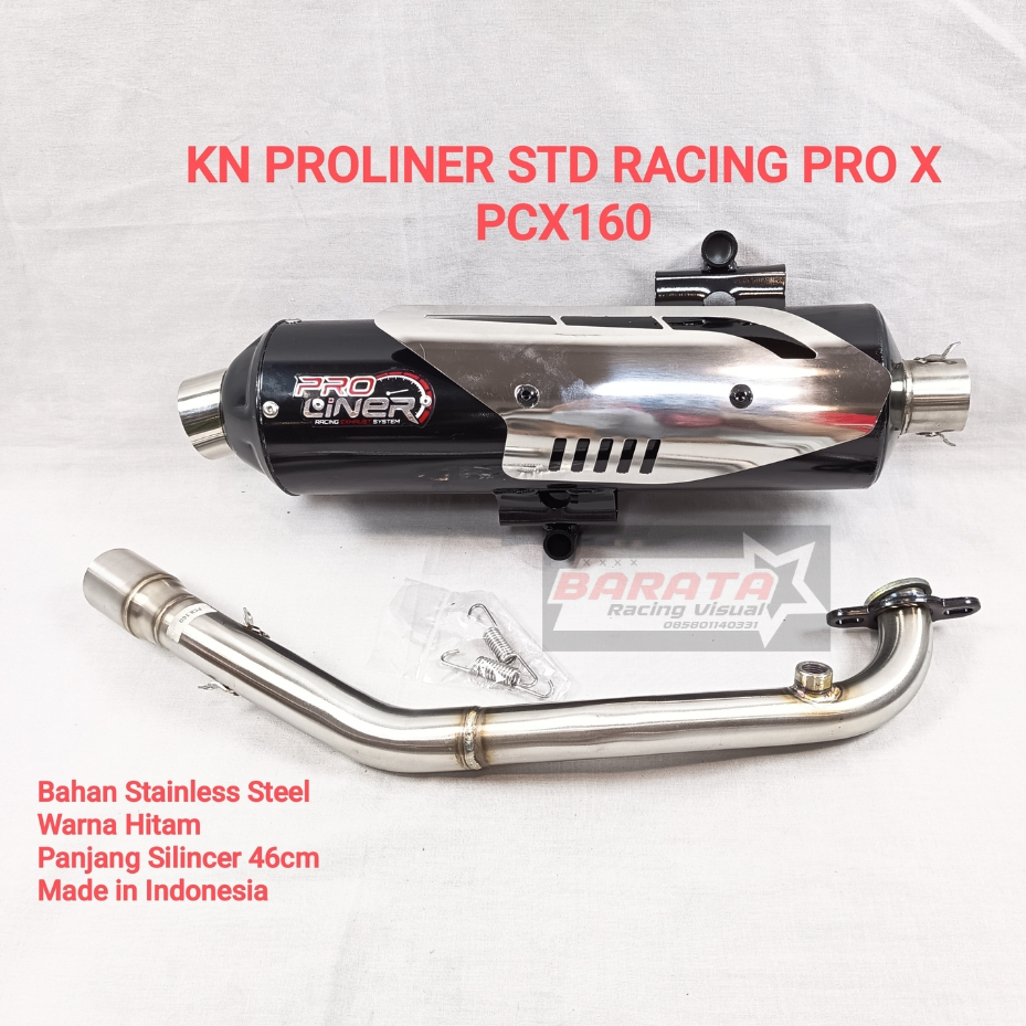 Jual KNALPOT PROLINER STANDARD RACING PRO X MOTOR PCX160 HITAM | Shopee ...