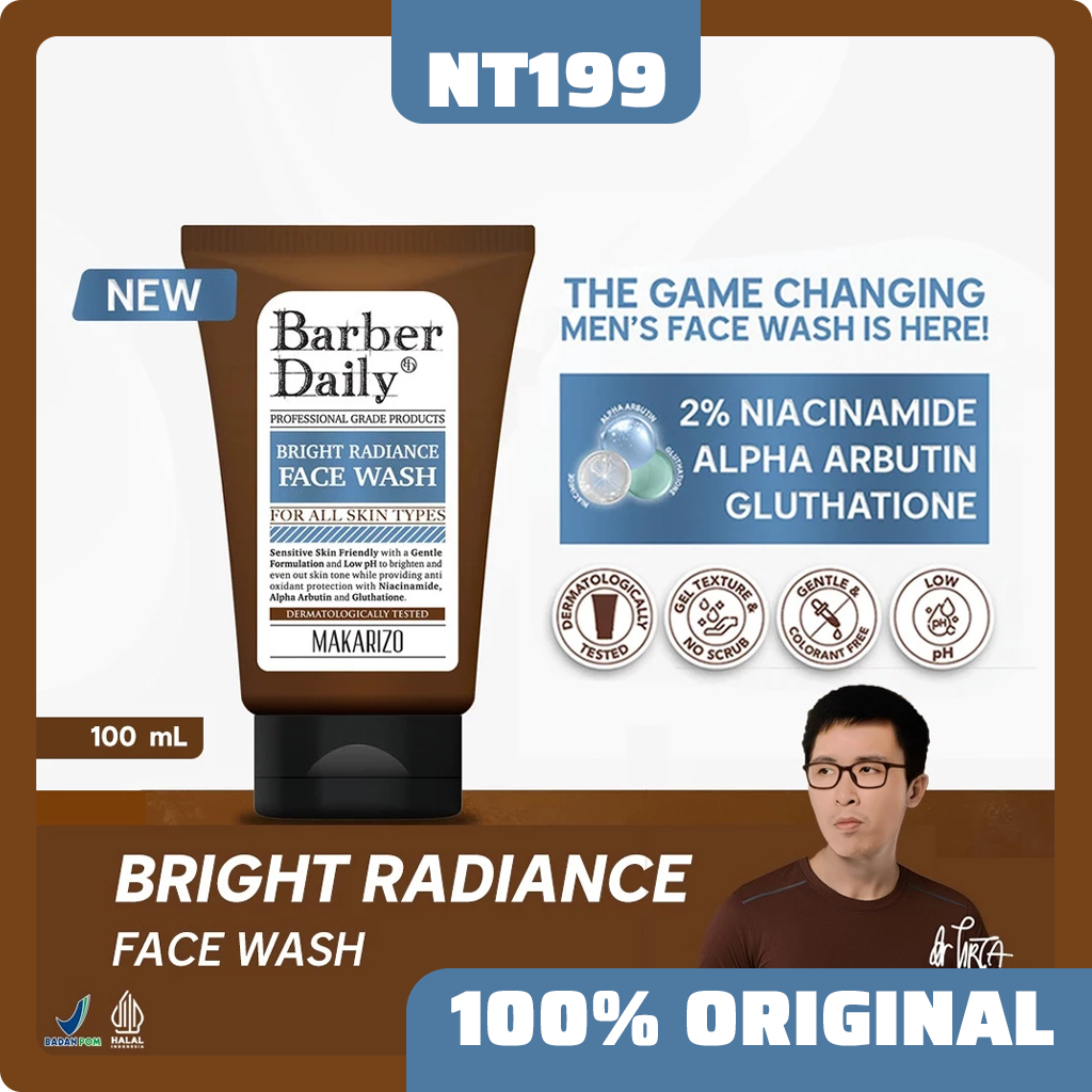 Jual Barber Daily Bright Radiance Face Wash 100mL | Sabun Cuci Muka ...