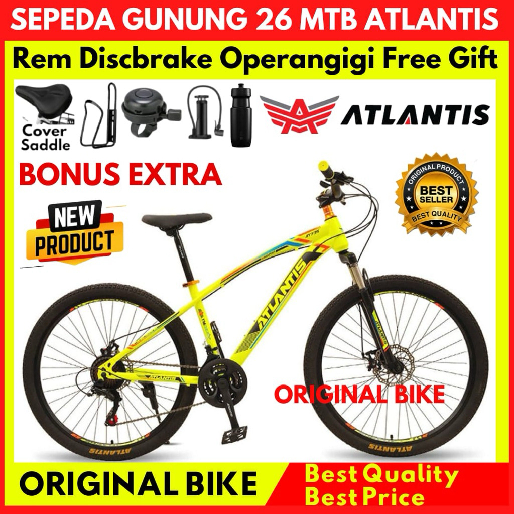 Jual Sepeda Gunung MTB 26 ATLANTIS REM CAKRAM 21 SPEED | Shopee Indonesia