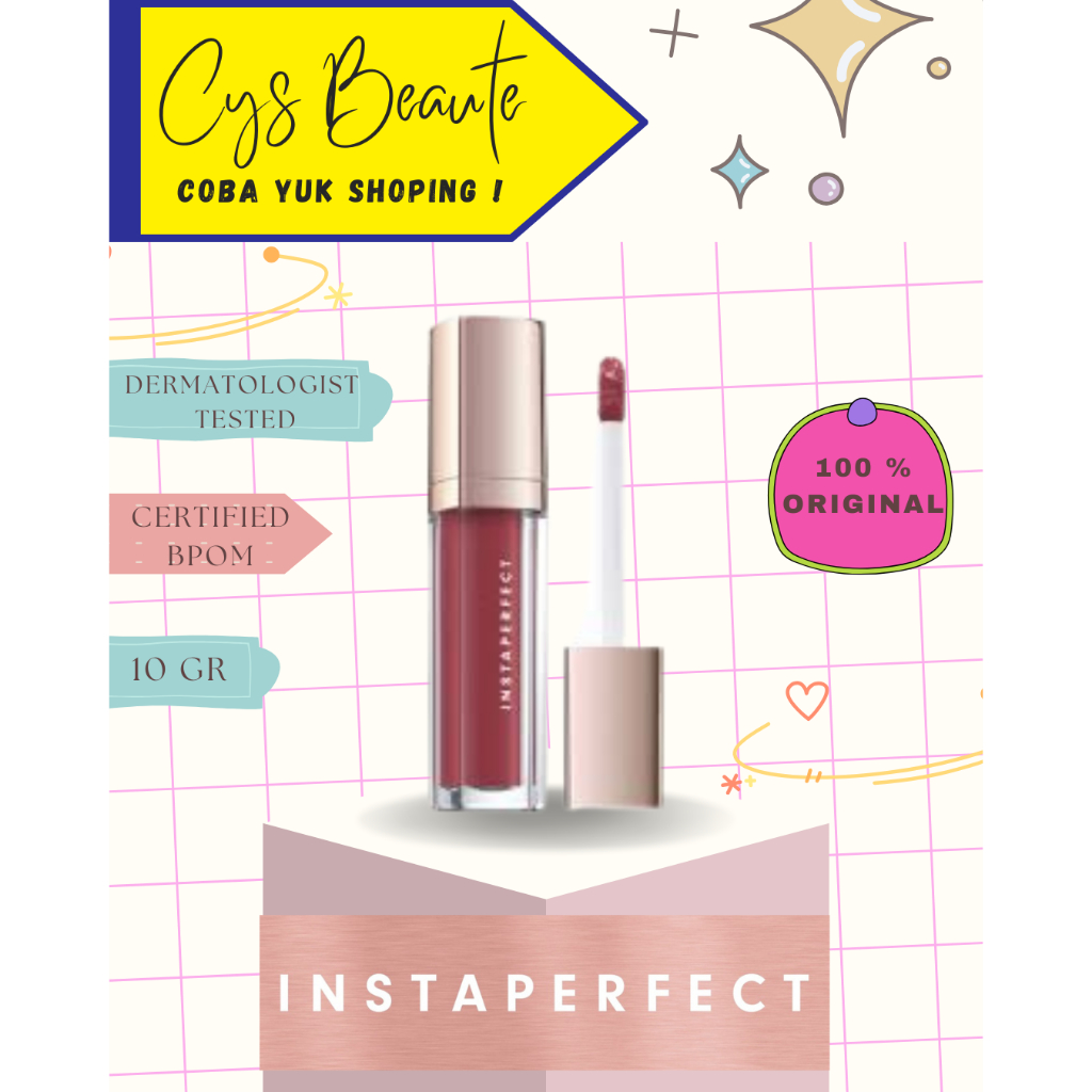 Jual Instaperfect Suede Lip Matte (MLBB Nude Lip Cream, Cover Blurry ...