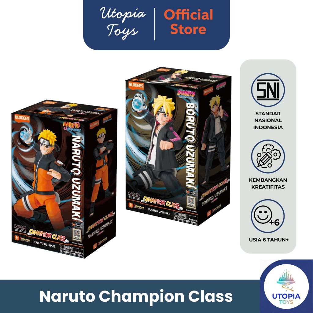 Jual Blokees Figures Naruto Shippuden Champion Class CC 01 02 - Boruto ...