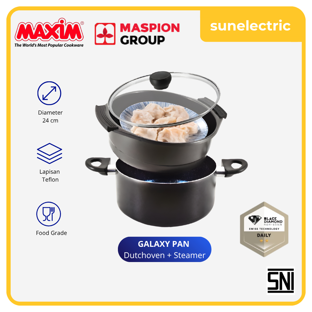 Jual Maxim Galaxy Dutch Oven + Steamer Set / Kukusan / Sarangan Dandang ...