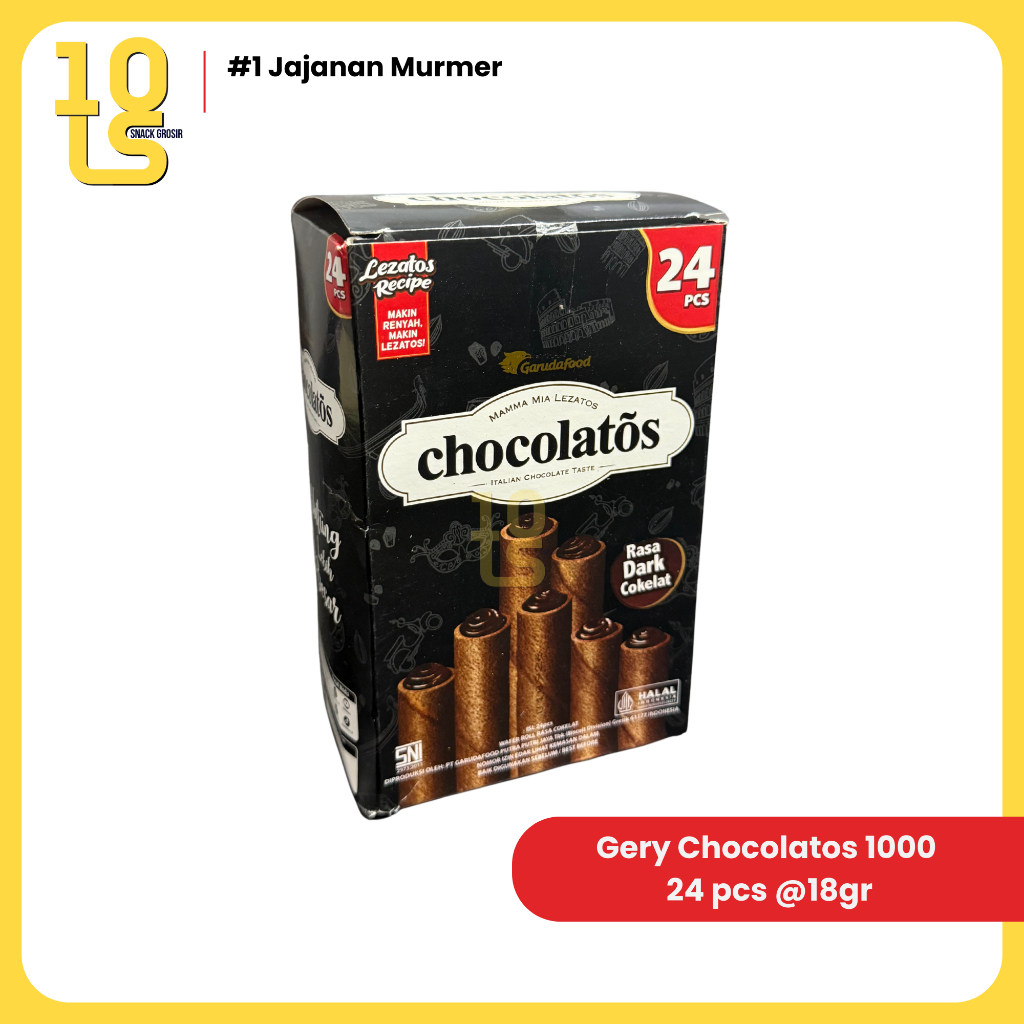 Jual Gery Chocolatos Wafer Stick 1000 Isi 24 pcs @18gr – Wafer Roll ...