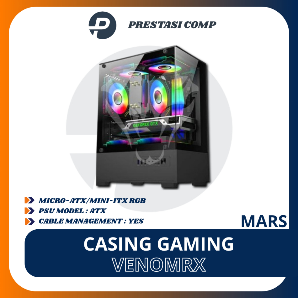 Jual CASING PC VENOM RX MARS M-ATX Black Case with 3 Fans | Shopee ...
