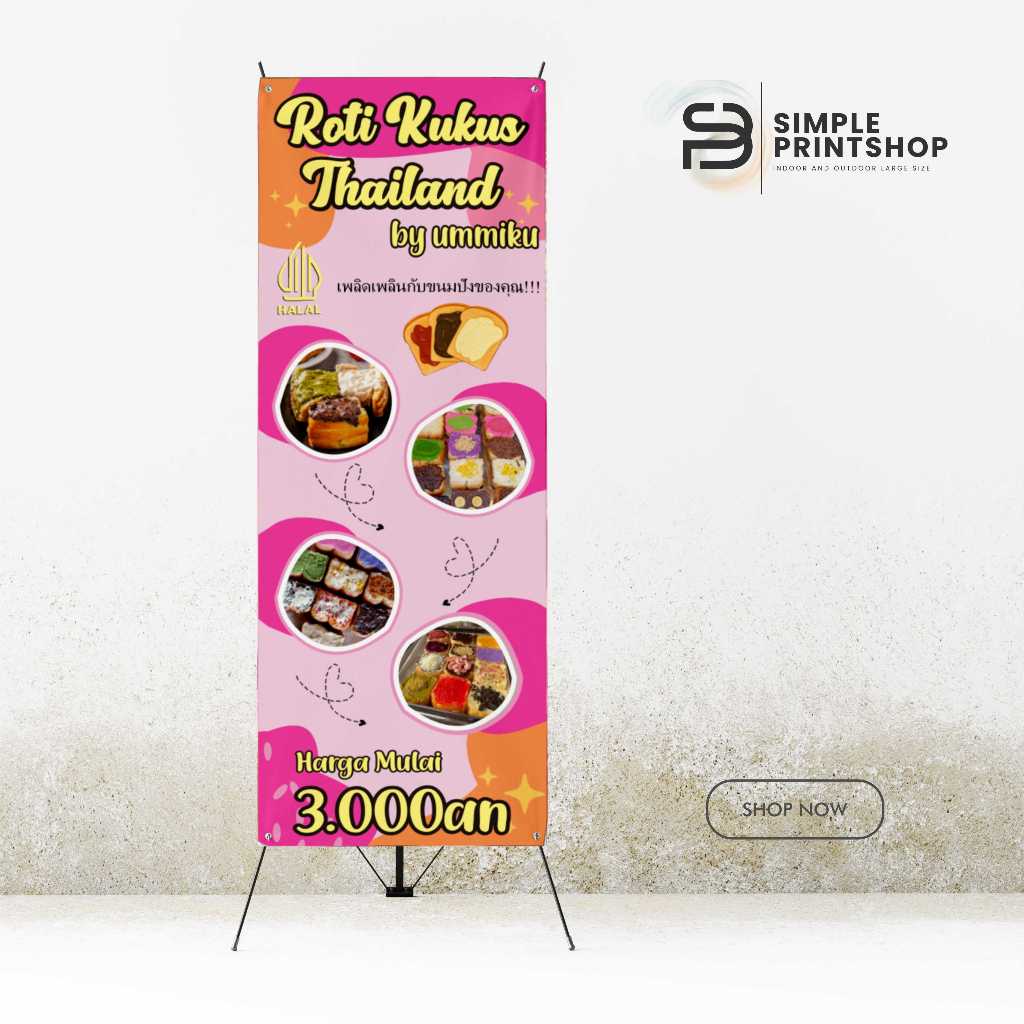 Jual spanduk banner roti kukus thailand 60x160 cm custom | Shopee Indonesia
