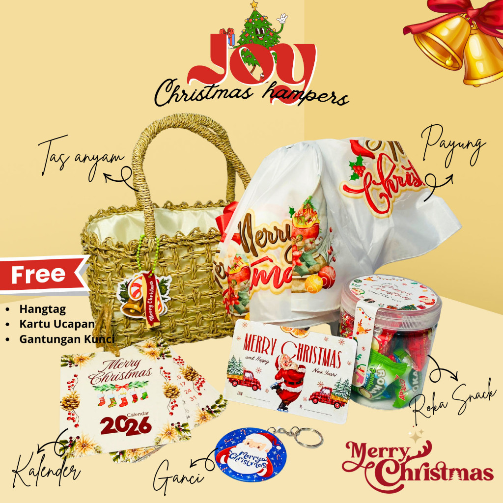 Jual Hampers Natal | Paket Natal 2025 | Hampers Tas Anyam Medium ...