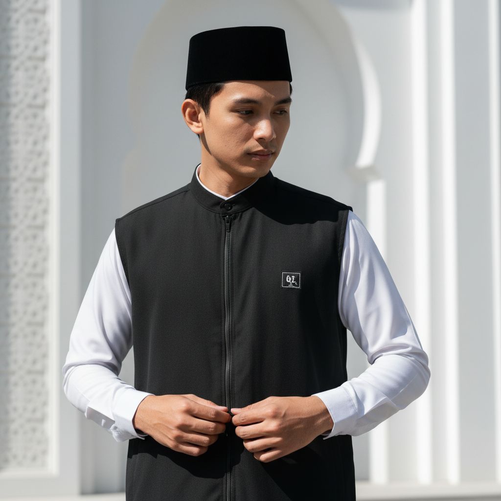 Jual ROMPI SHOLAT ROSAL ZIPPER OBLONG JUMBO / BAJU MUSLIM PRIA ROSAL ...