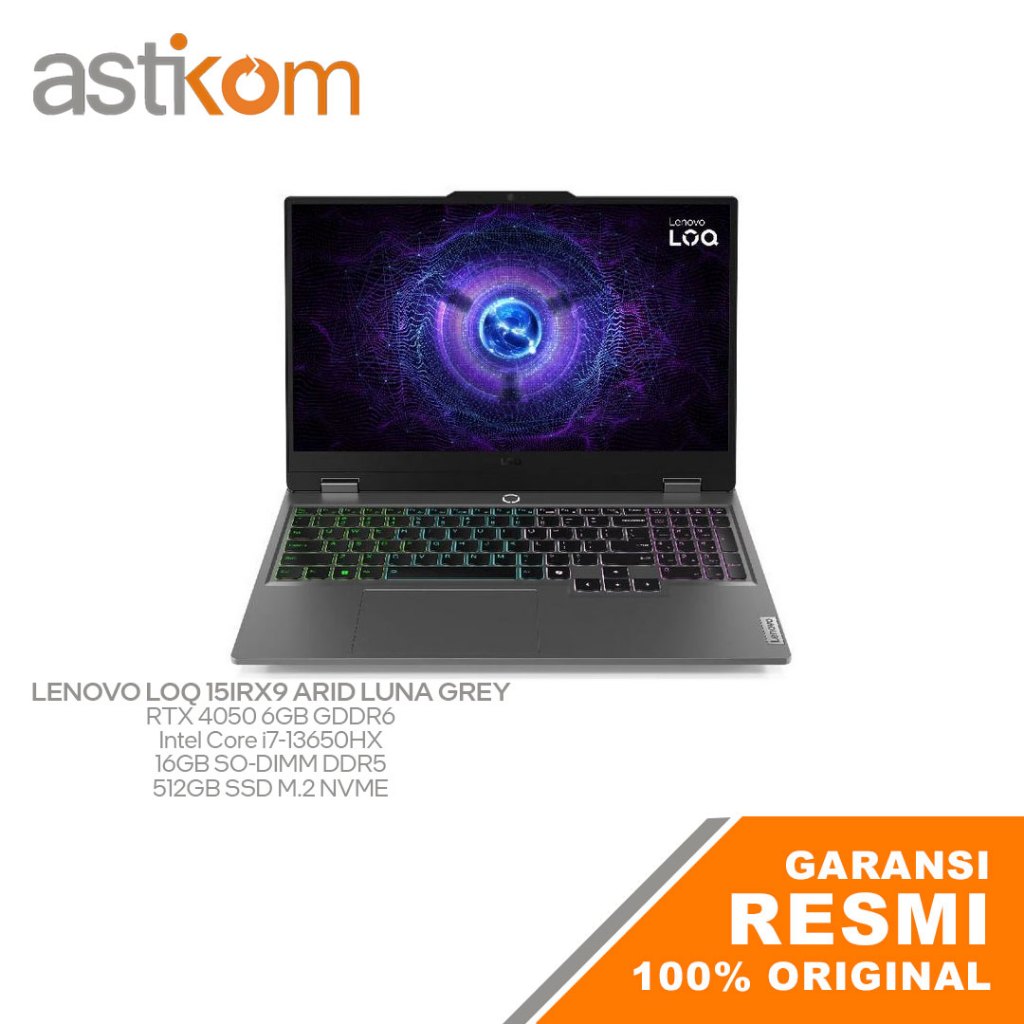 Jual Notebook LENOVO LOQ 15IRX9 ARID LUNA GREY i7-13650 16GB 512GB ...