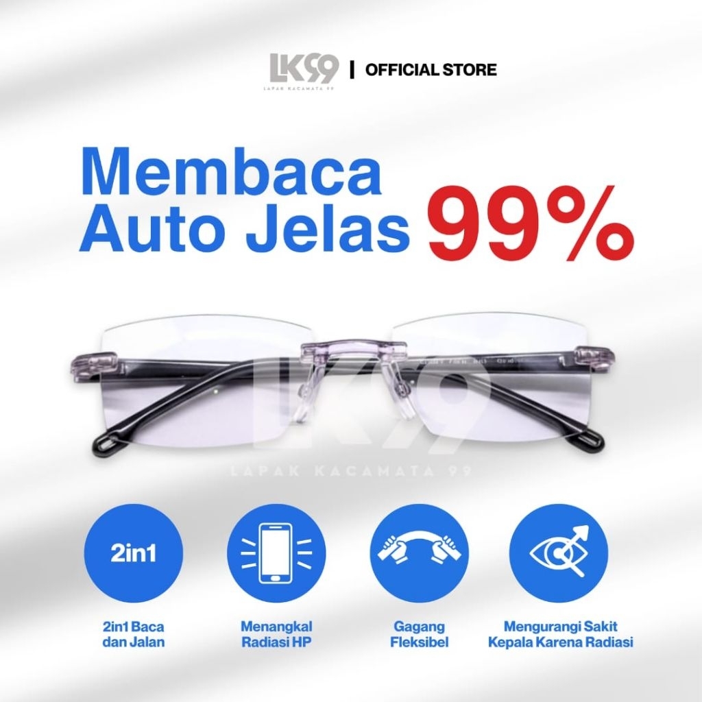 Jual Kacamata Baca dan Jalan Anti Radisi Blueray Plus Pria dan Wanita ...