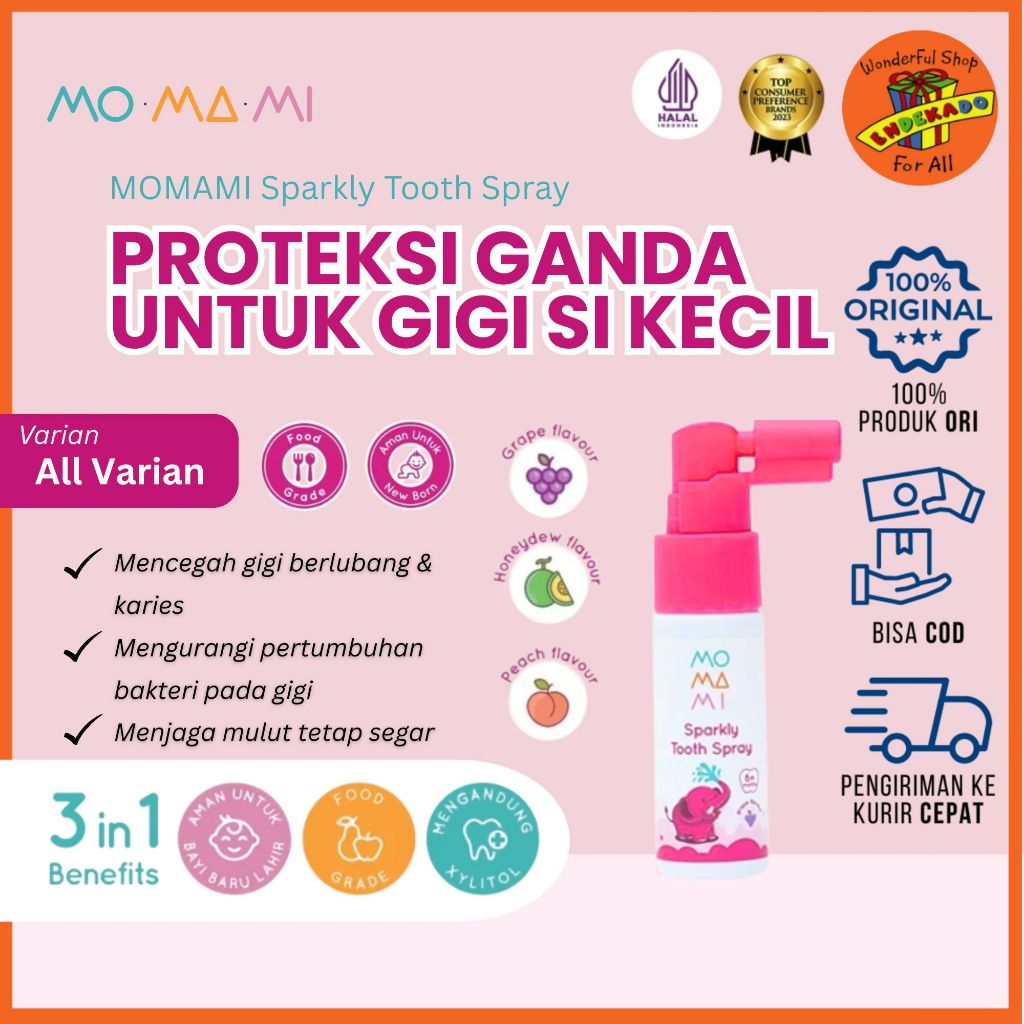 Jual MOMAMI Sparkly Tooth Spray 20ml | Tooth Spray Oral | Semprotan ...
