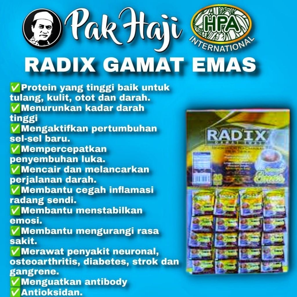 Jual RADIX GAMAT EMAS KOPI PRA CAMPURAN KEMASAN PAPAN ISI 20 SACHET ...