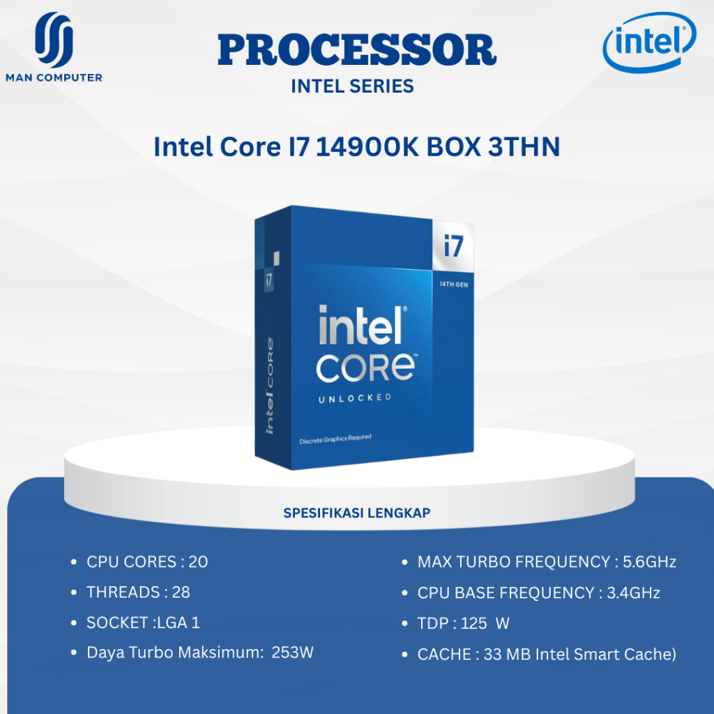 Jual Processor Intel Core I7 14700K BOX 3 THN | Shopee Indonesia