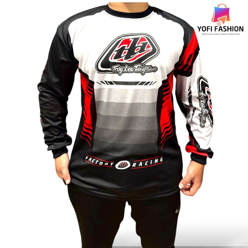 Jual JERSEY MOTOR CROSS BAJU MOTOR RACING LENGAN PANJANG KAOS DRAG RACE ...