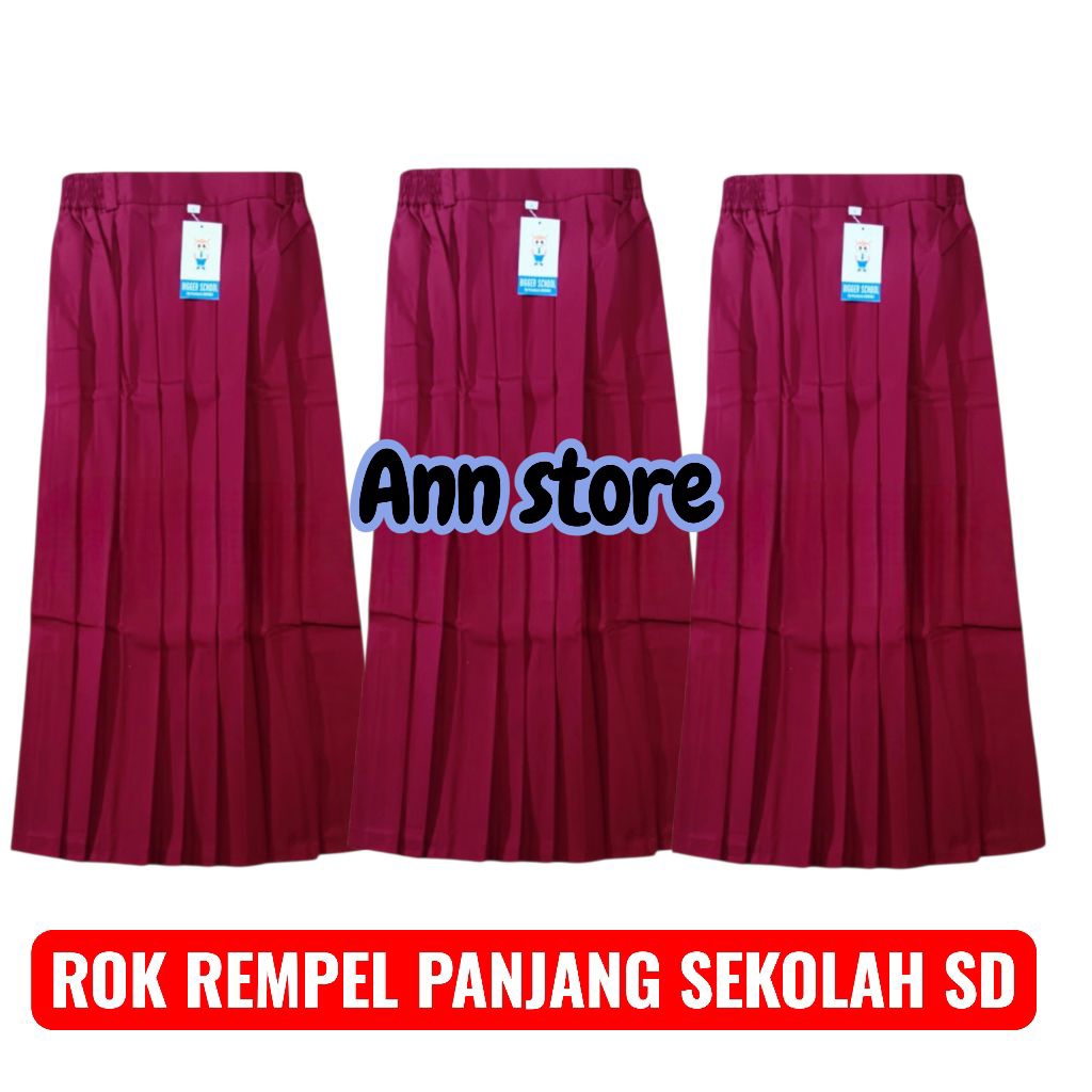 Jual Rok sd merah panjang,Seragam sekolah,Rok sekolah sd | Shopee Indonesia
