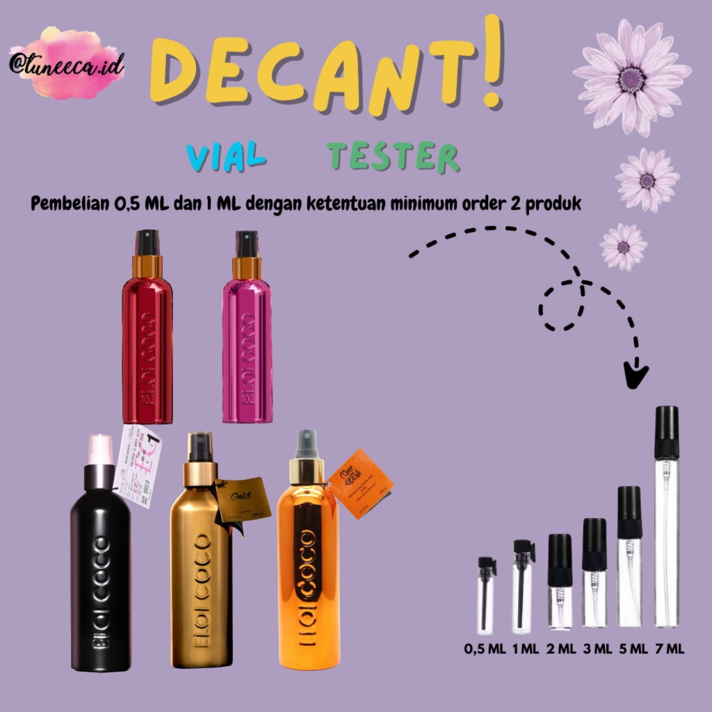 Jual Decant Eloi coco Eau De Parfum (Share in Bottle) - Gold , Red ...