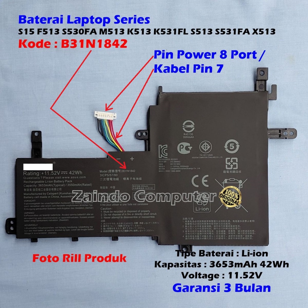 Jual BATERAI ASUS VIVOBOOK 15 OLED M513 M513U M513UA M513I M513IA S15 ...