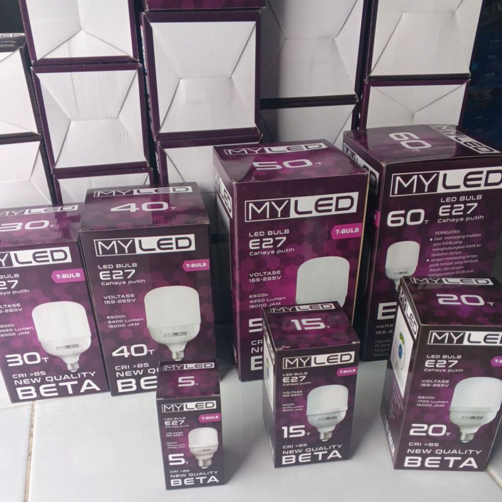 Jual lampu MY LED Beta super terang 5-60 Watt | Shopee Indonesia