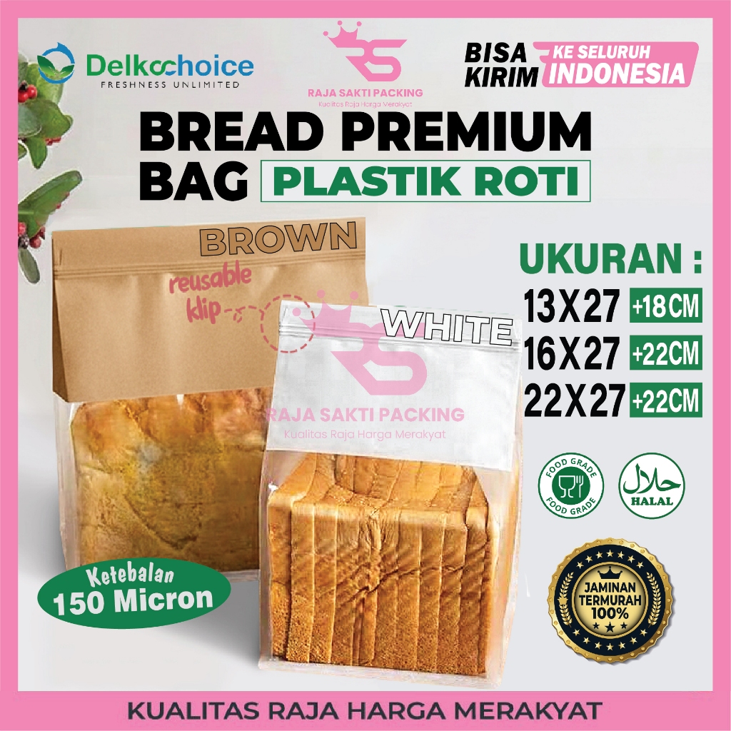 Jual Plastik Roti Ziplock Delkochoice Plastik Bungkus Roti Tawar ...