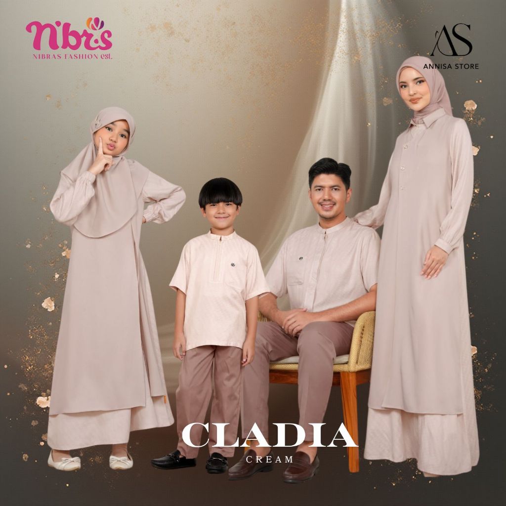 Jual FAMSET Sarimbit Keluarga NIBRAS DIARAYYAKU CLADIA CREAM / Family ...