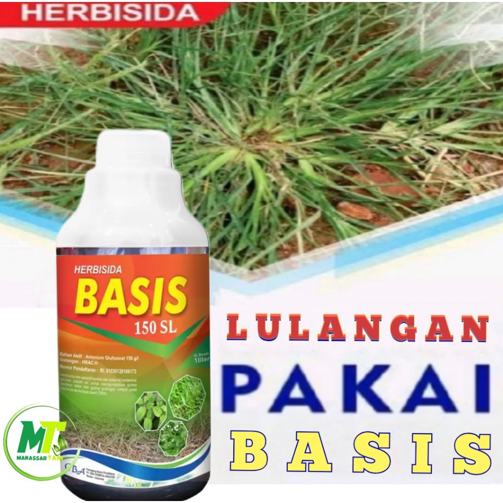 Jual Racun Rumput Lulangan Basis 150 Sl 1 Liter Asli Kemasan Pabrik ...