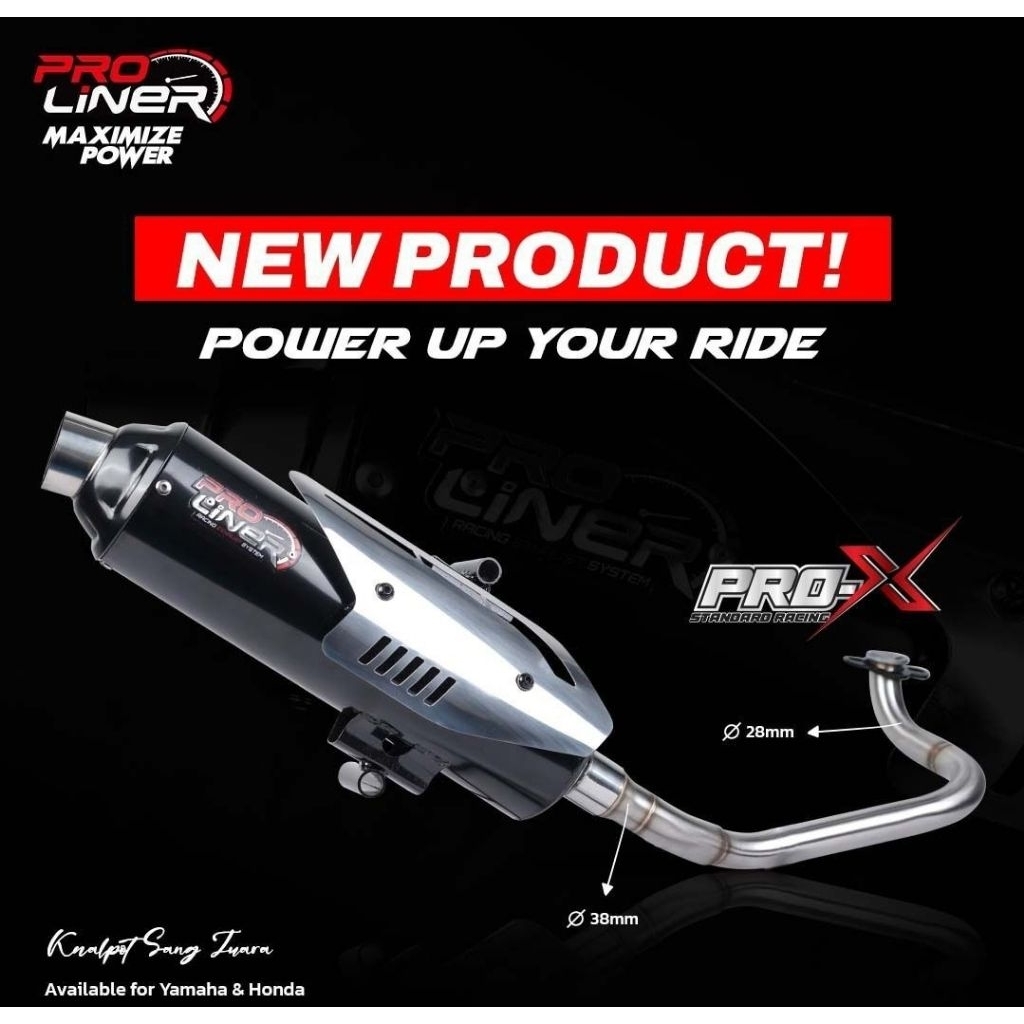 Jual knalpot proliner pro liner standar racing silent nmax old nmax new ...