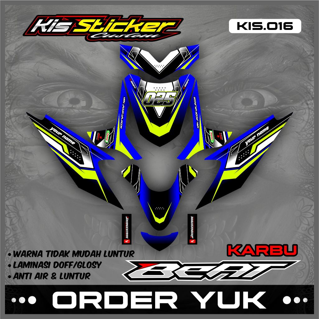 Jual ( C0D) Decal Sticker Honda BEAT KARBU 2006 2027 2028 FULL BODY ...