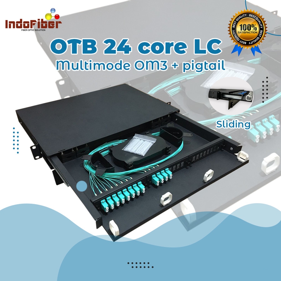 Jual OTB rack LC 24core multimode OM3 lengkap pigtail/ ODF LC 24core ...