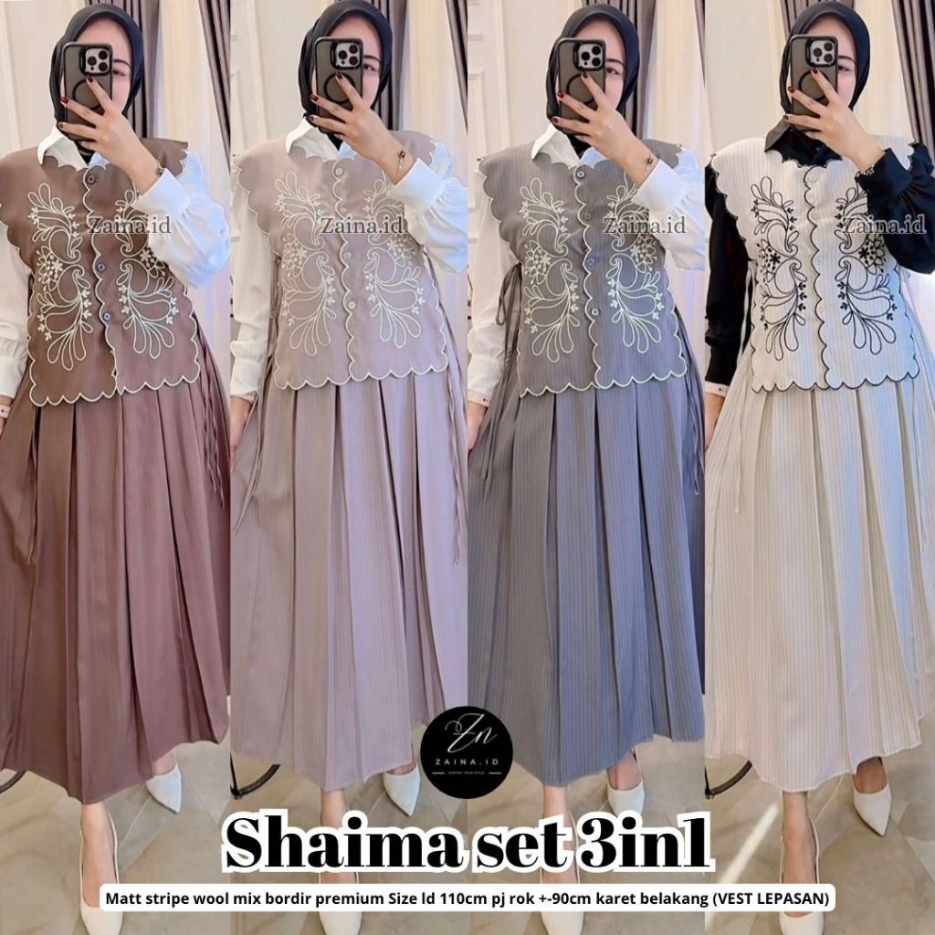 Jual Shaima Set 3in1 by ZAINA.ID | Shopee Indonesia