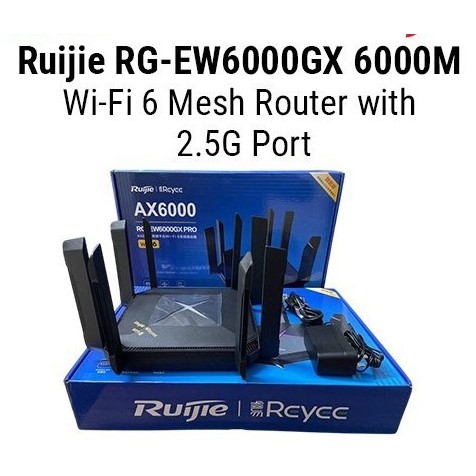 Jual RUIJIE REYEE RG-EW6000GX AX6000 ROUTER WIFI6 ANTENA DUAL BAND HIGH ...