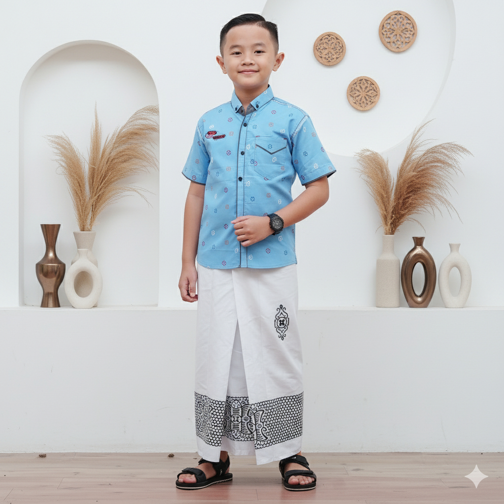 Jual Sarung instan Lebaran 2026 Anak Usia 3-12 Tahun Motif Sarwon ...