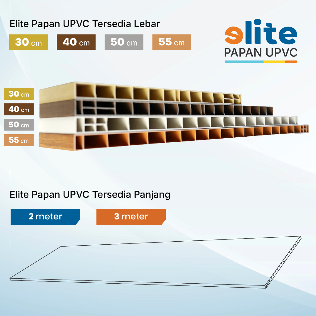 Jual ELITE PAPAN UPVC SERBAGUNA - 1 DUS (4 LEMBAR) | Shopee Indonesia