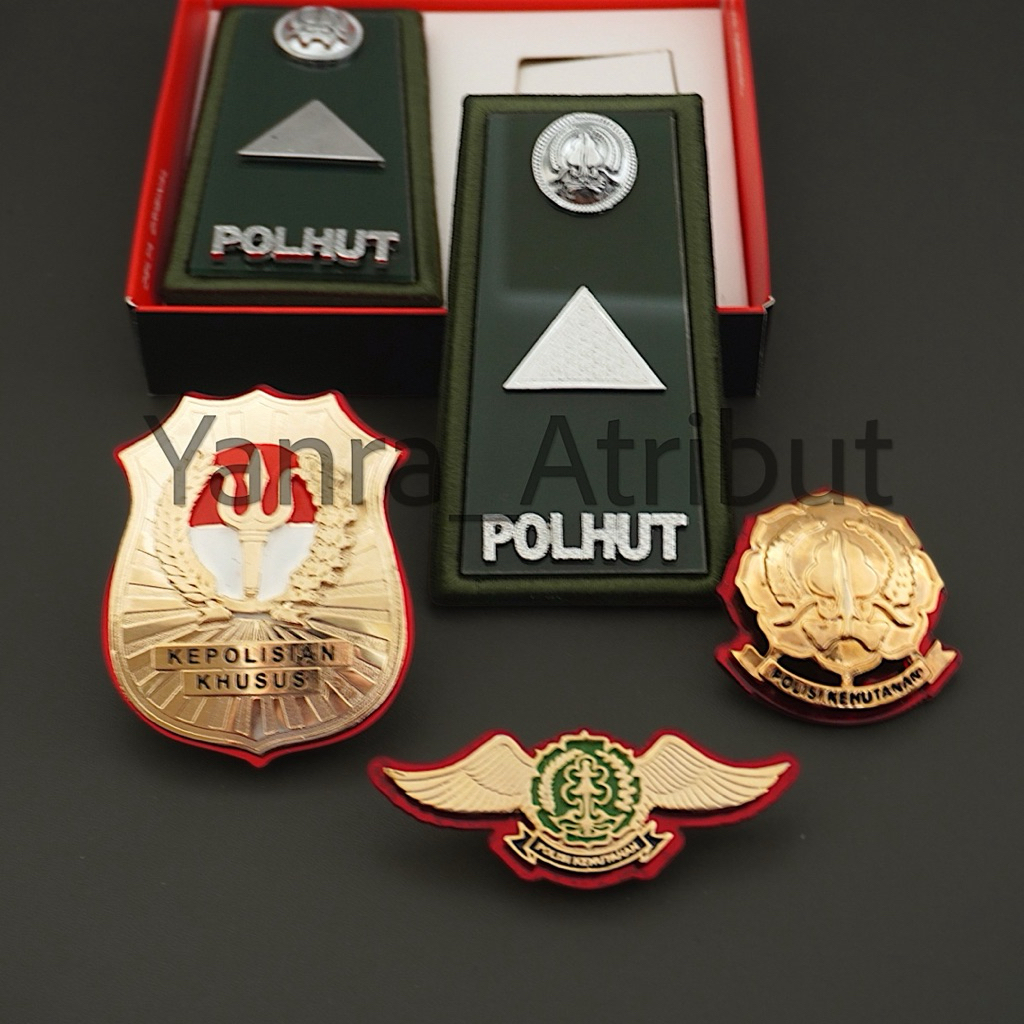 Jual Atribut Set Polhut Pangkat 2A / 2B / 2C / 2D Pin Wing Tanda ...