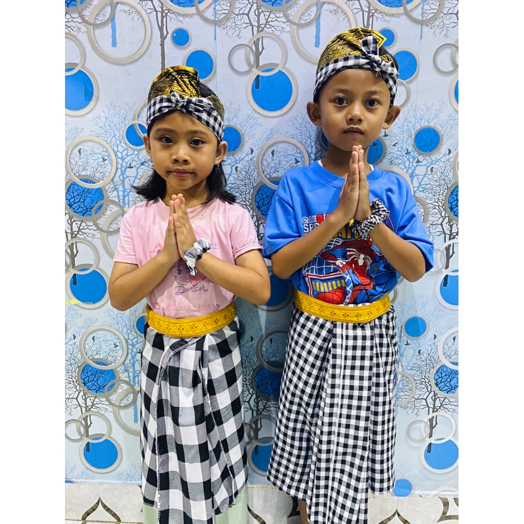 Jual Set kamben kamen poleng bali/saput poleng bali ANAK TK/SD kain ...