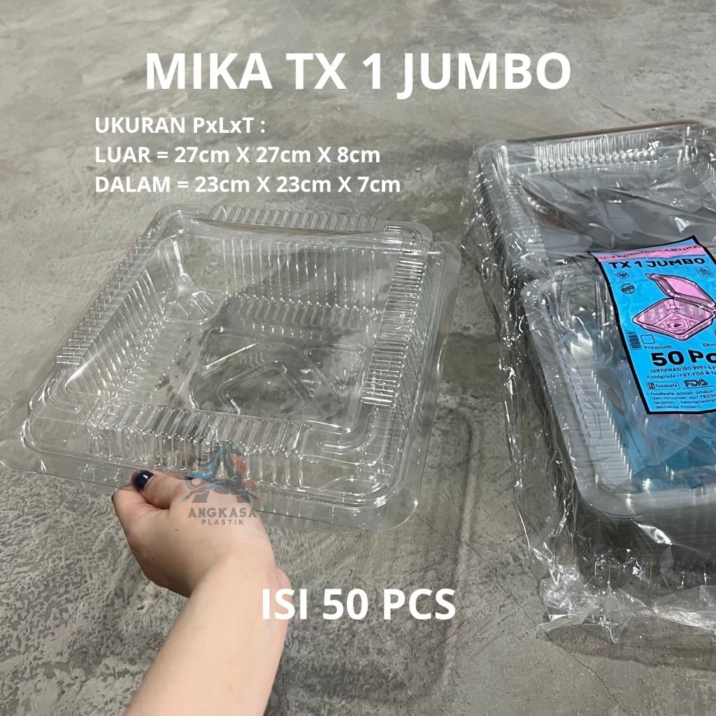 Jual Mika TX 1 JUMBO / Mika Kue Bolu 24x24x7cm / Mika Plastik Jumbo ...