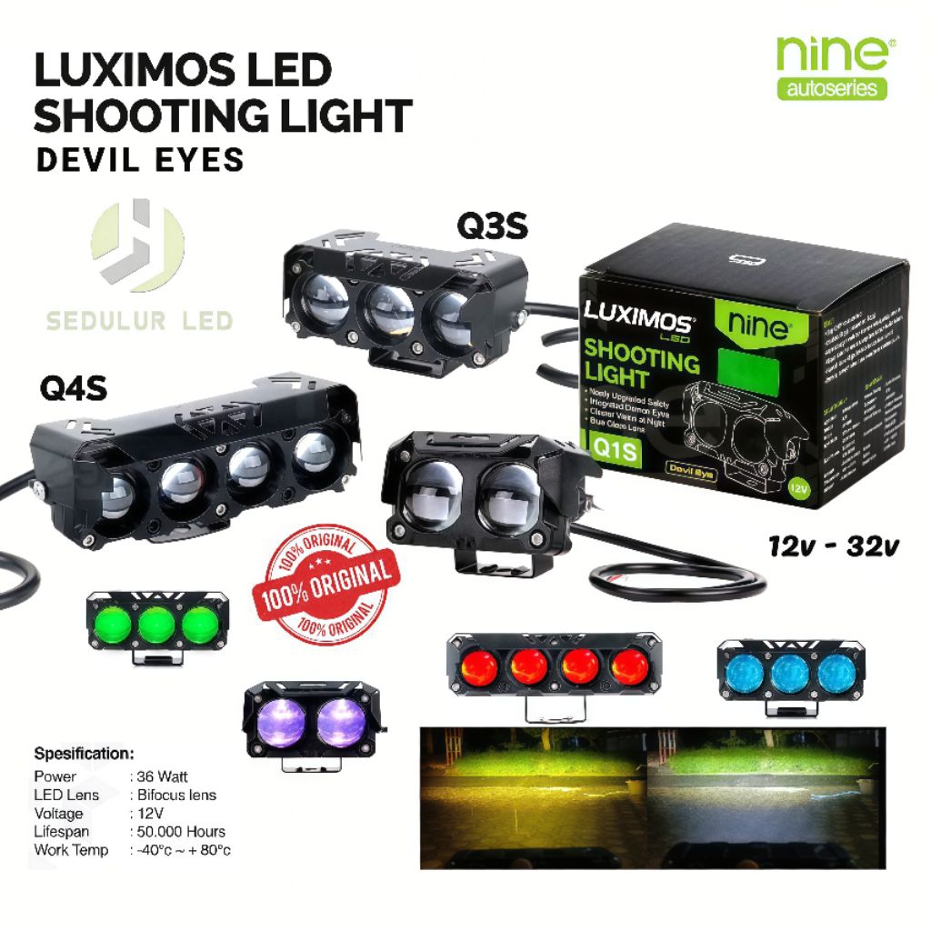 Jual LAMPU LED TEMBAK SOROT LASER ( LUXIMOS Q1s Q3S SL4 Q4S ) LASER 2 ...