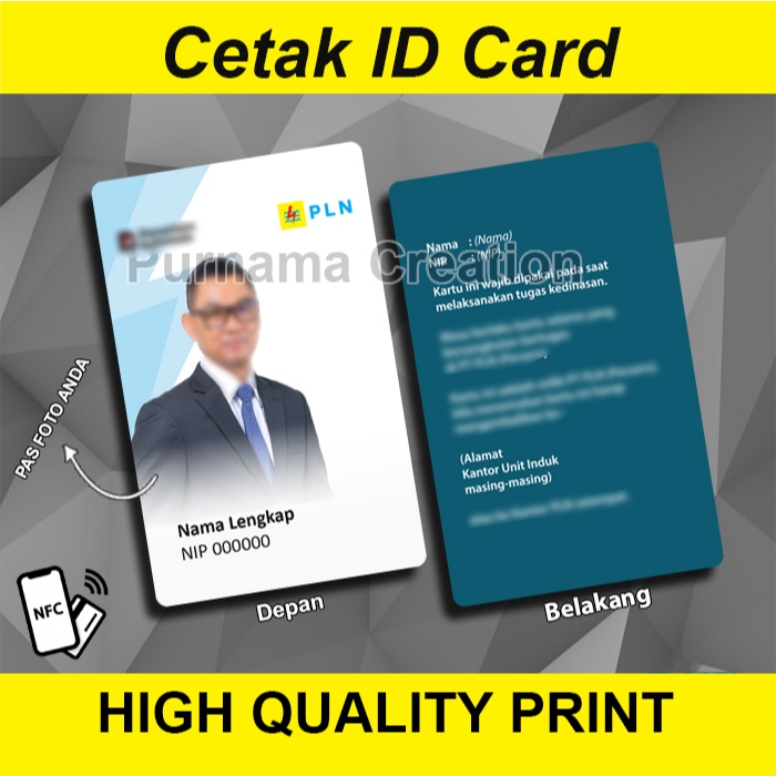 Jual Lanyard PLN ID Card Name Tag PLN Glossy Mengkilap Perlengkapan ...