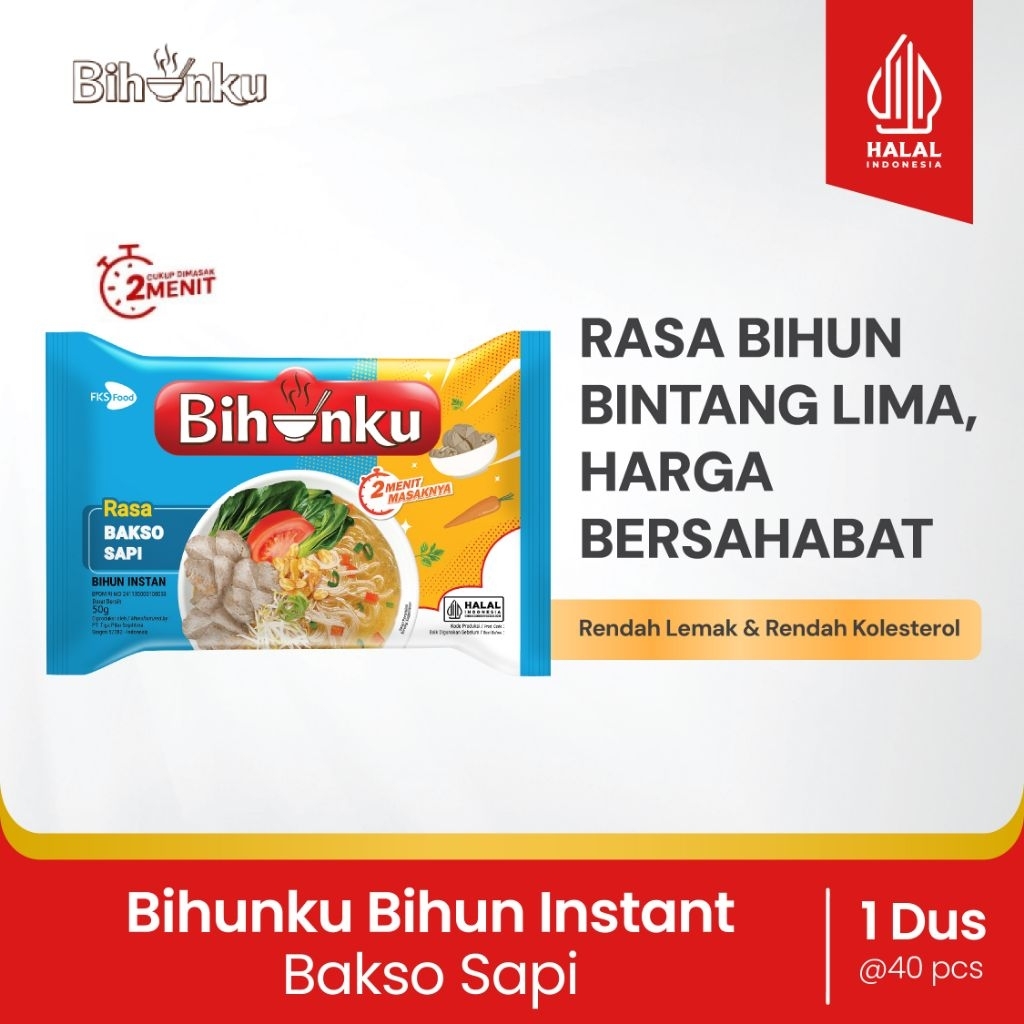 Jual Bihunku Instan - Bakso - 1 Karton - 40 Pcs - 50gr | Shopee Indonesia