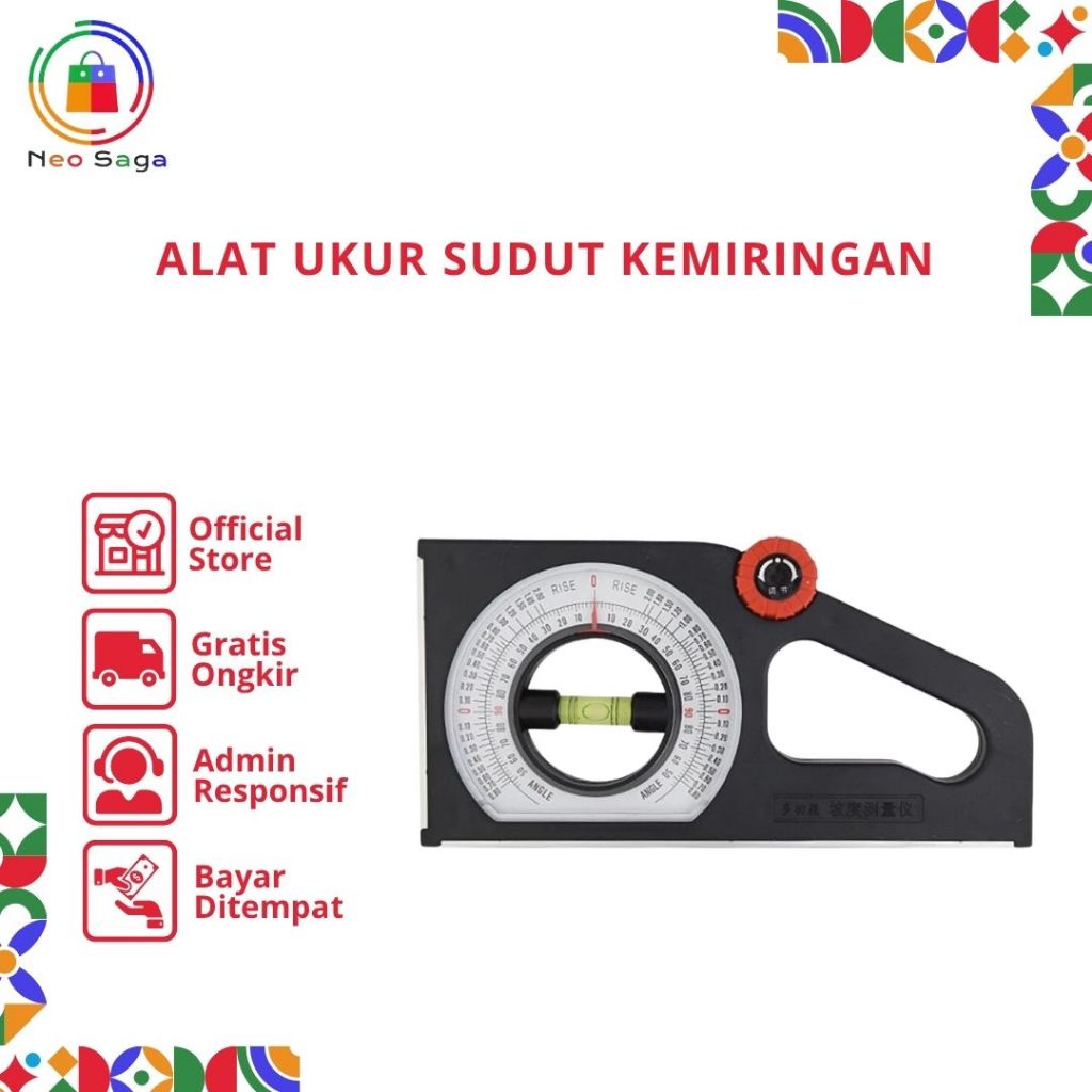 Jual Angle Meter / Alat Ukur Sudut Kemiringan / Waterpass Angel Meter ...