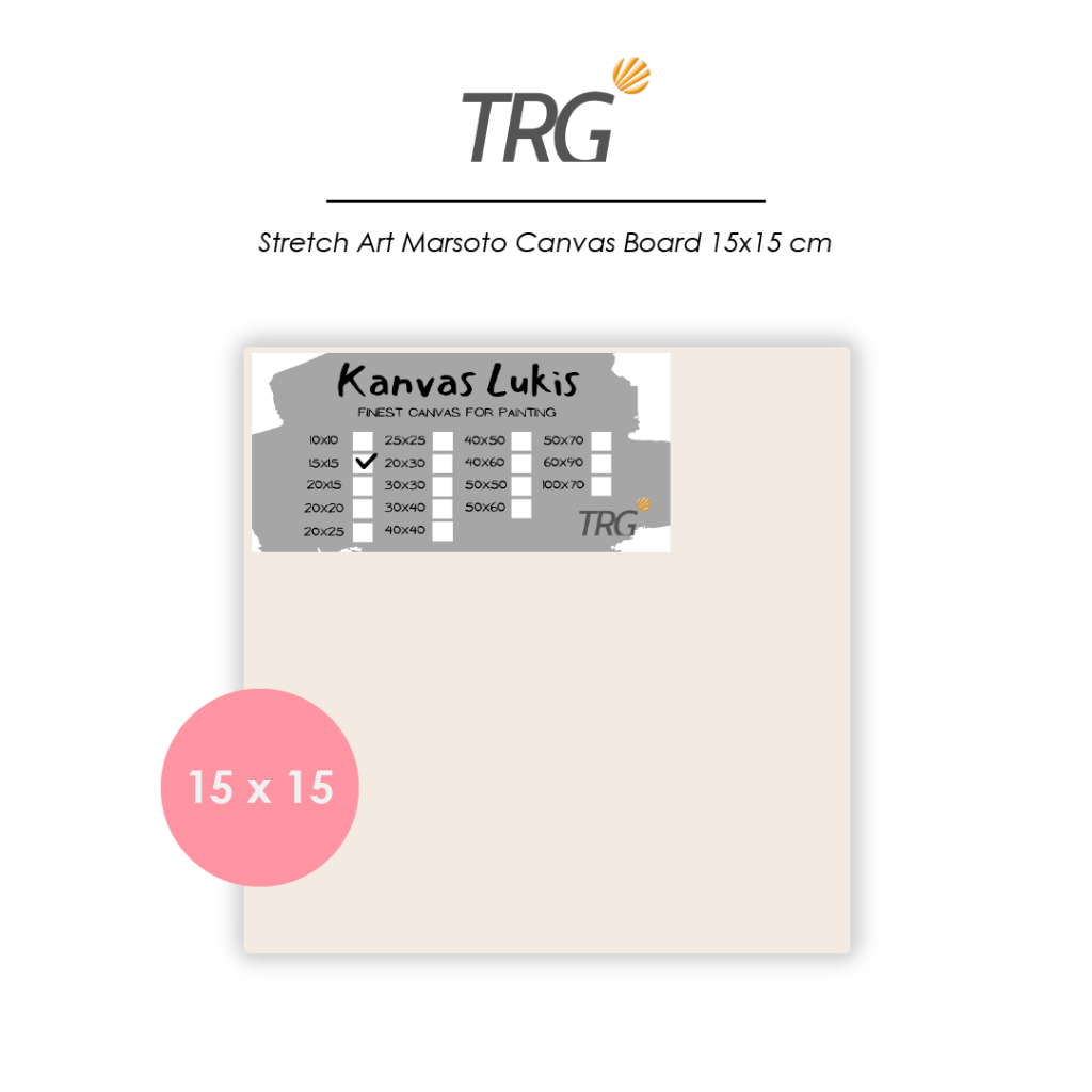 Jual TRG Stretched Art Marsoto Canvas Board 15x15 cm Watercolor Artist ...