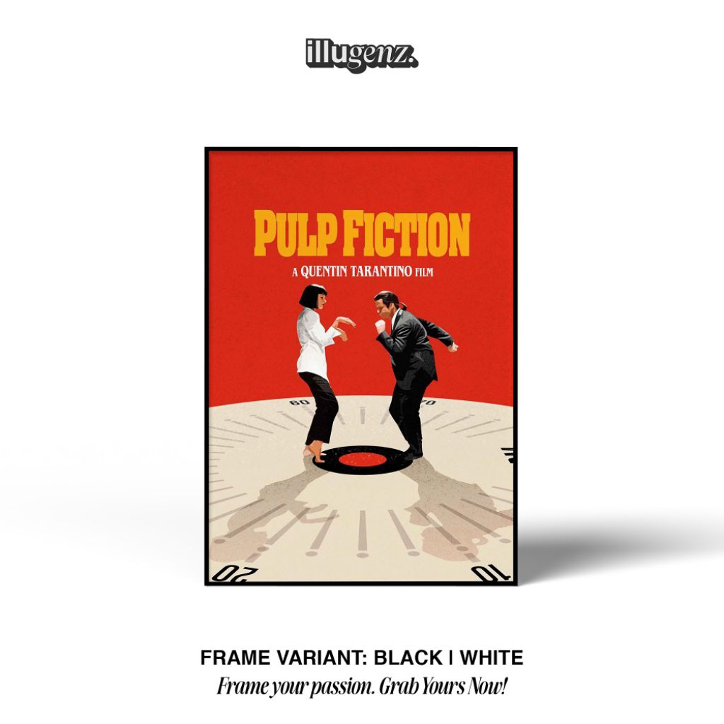Jual Poster Frame Block Movie Pulp Fiction Retro Dance Edition | MDF ...