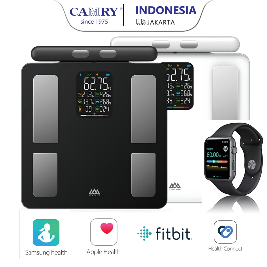 Jual camry Timbangan Badan Smart Bluetooth - Timbangan Lemak Tubuh ...