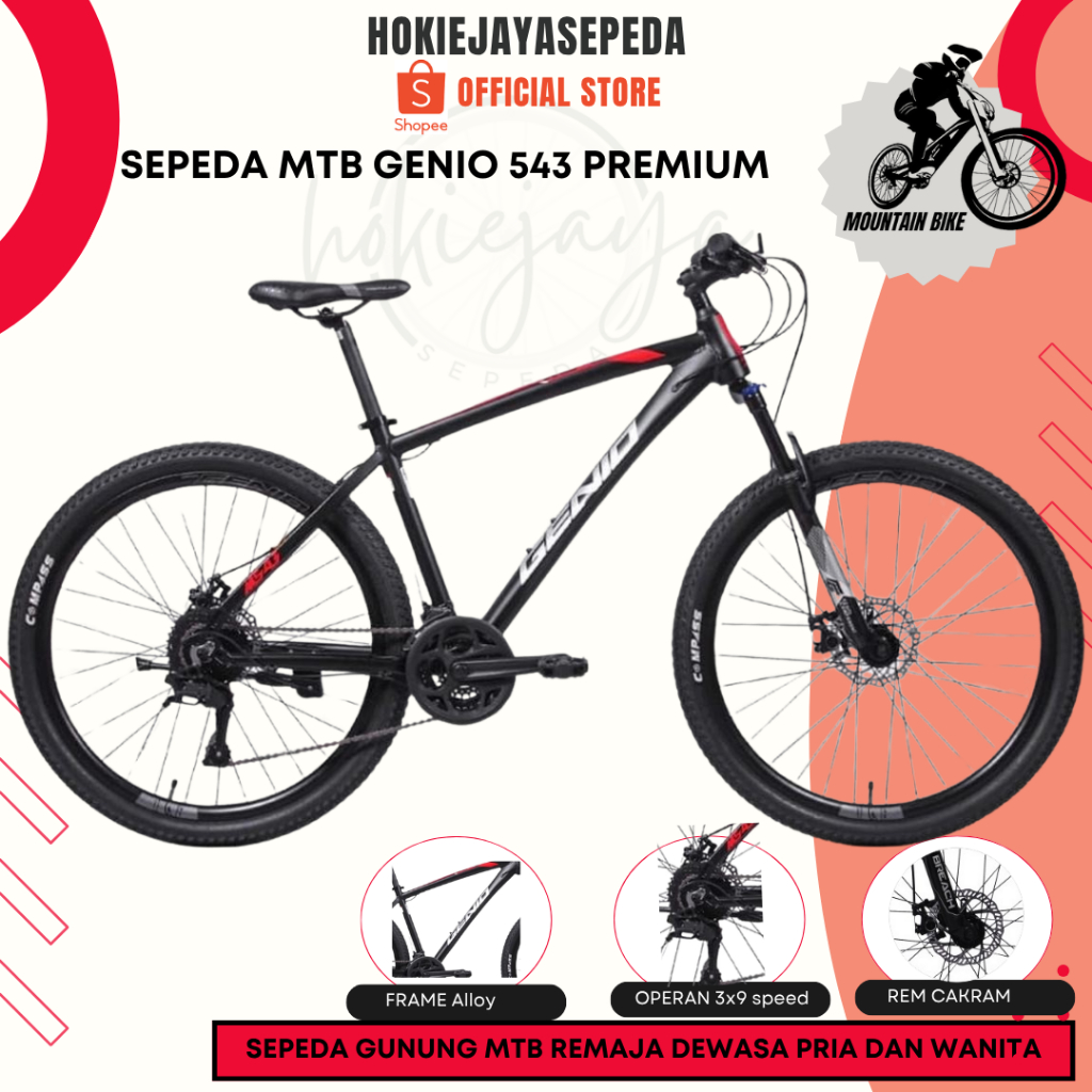 Jual Sepeda Gunung MTB 27,5 Genio M 543 Dewasa dan Remaja Fitur Lengkap ...