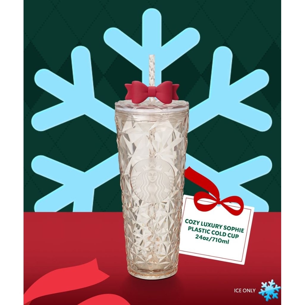 Jual Starbucks Holiday Cold Cup Pita Merah COZY LUXURY SOPHIE 24 oz 710 ...