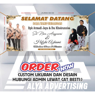 Jual cetak spanduk banner Pernikahan nikah kawin wedding Selamat Datang ...