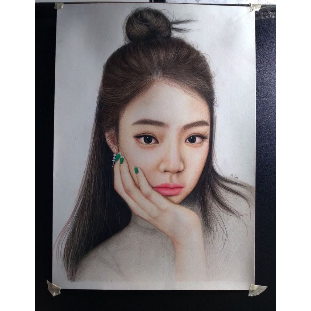 Jual Sketsa wajah realis berwarna,menerima lukisan wajah Poto sendiri ...