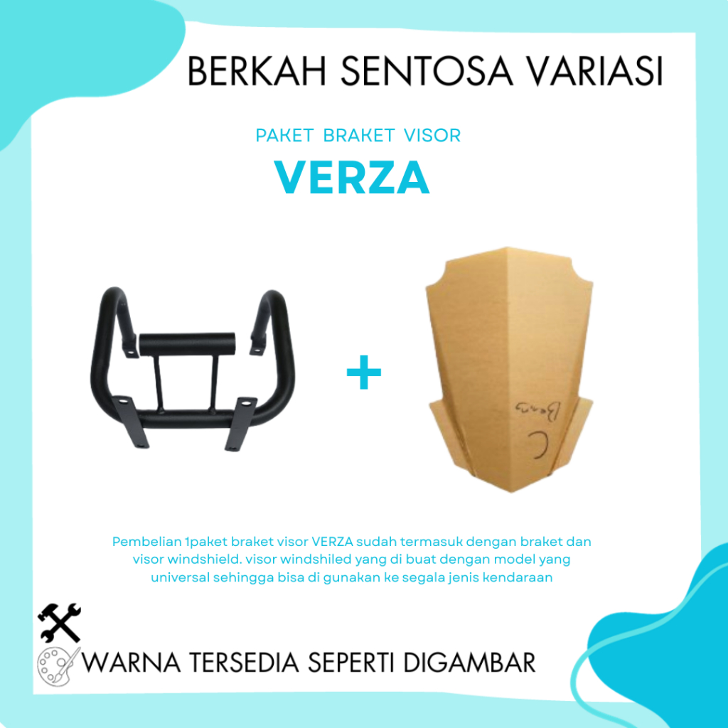 Jual PAKET BRACKET VISOR WINDSHIELD 50CM BRAKET BREKET VISOR VERZA WIND ...