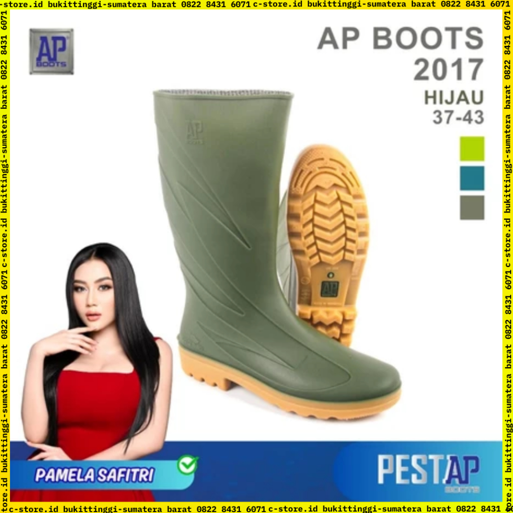 Jual AP BOOTS 2017 GREEN - SEPATU BOOT PVC | Shopee Indonesia